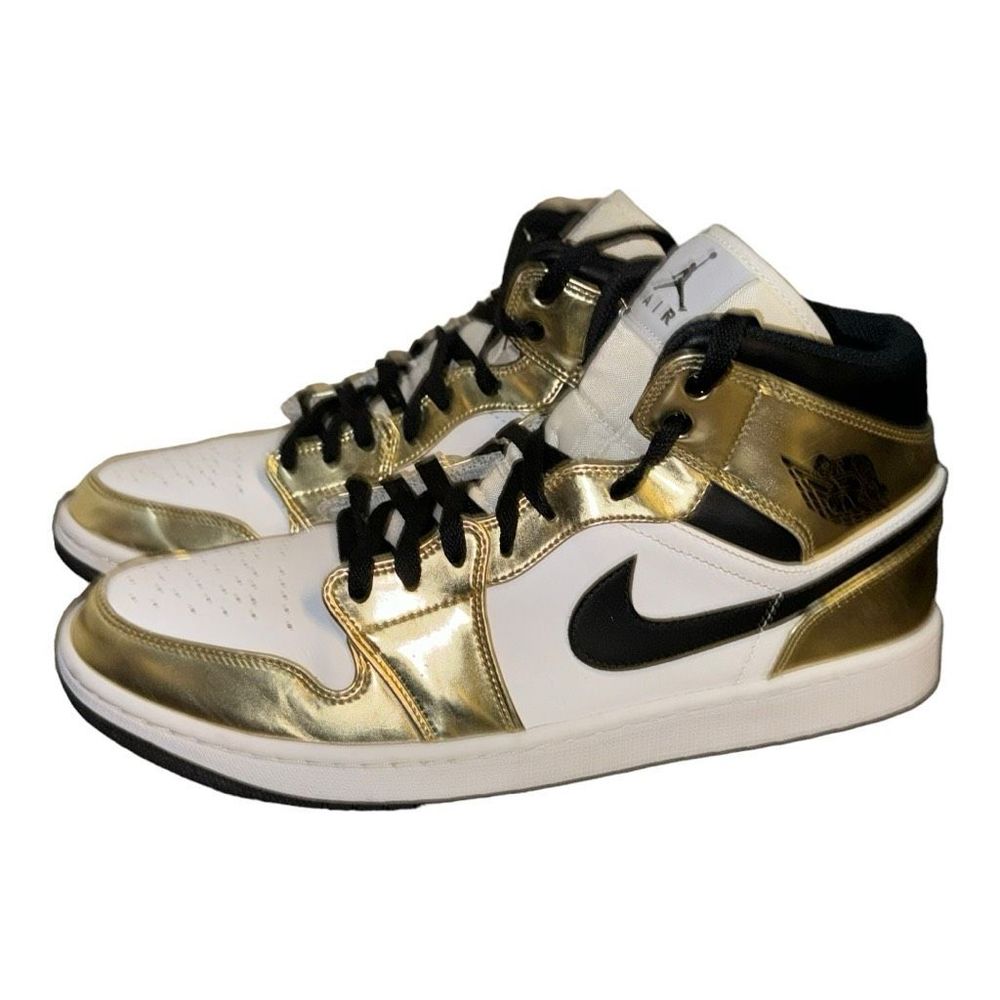 2020 Air Jordan 1 Mid Se 'Metallic Gold' Size 11.5 Dc… - Gem